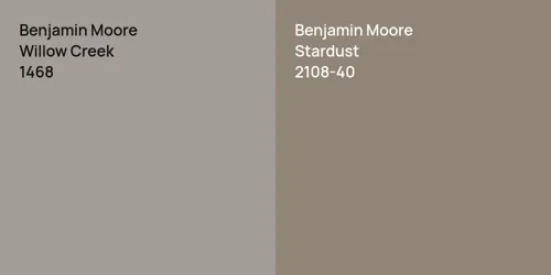 Benjamin Moore Willow Creek vs. Benjamin Moore Alabaster comparison