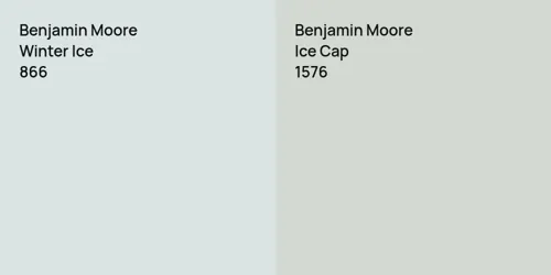 Benjamin Moore Winter Ice vs. Benjamin Moore Winter Ice comparison