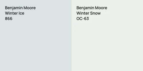 Benjamin Moore Winter Ice vs. Benjamin Moore Gray Sky comparison