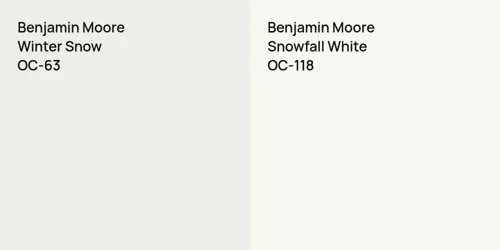Benjamin Moore Winter Snow vs. Benjamin Moore Capitol White comparison