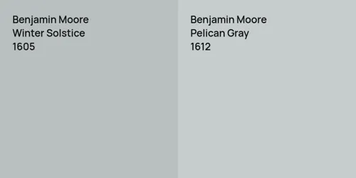 Compare Benjamin Moore Winter Solstice with other colors