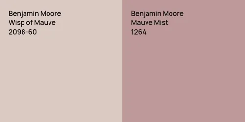 Benjamin Moore Wisp of Mauve vs. Benjamin Moore Monet comparison