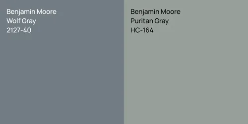 Benjamin Moore Wolf Gray vs. Benjamin Moore Gray Timber Wolf comparison