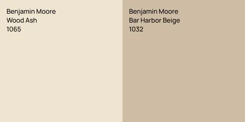 Benjamin Moore Wood Ash vs. Benjamin Moore Natural Beech comparison