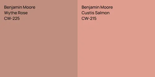 Benjamin Moore Wythe Rose vs. Benjamin Moore Williamsburg Wythe Blue ...