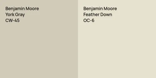 Benjamin Moore York Gray vs. Benjamin Moore Bennington Gray comparison