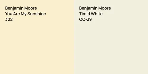 Benjamin Moore You Are My Sunshine vs. Benjamin Moore Winter Sunshine ...