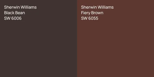 Compare Sherwin Williams Black Bean with other colors