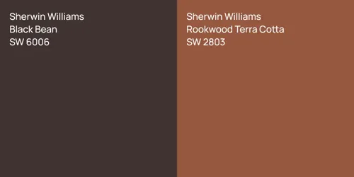 Compare Sherwin Williams Black Bean with other colors