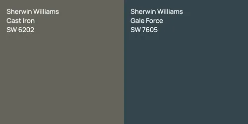 Sherwin Williams Cast Iron vs. Sherwin Williams Cast Iron comparison