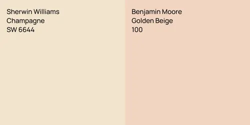Compare Sherwin Williams Champagne with other colors