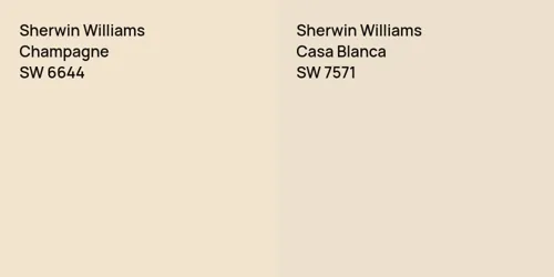 Compare Sherwin Williams Champagne with other colors