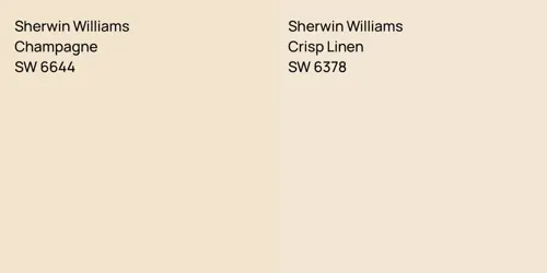 Compare Sherwin Williams Champagne with other colors