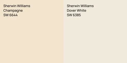 Compare Sherwin Williams Champagne with other colors