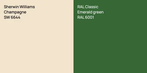 Compare Sherwin Williams Champagne with other colors