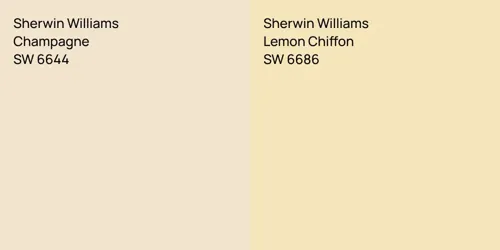 Compare Sherwin Williams Champagne with other colors