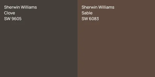 Sherwin Williams Clove vs. Sherwin Williams Clove comparison