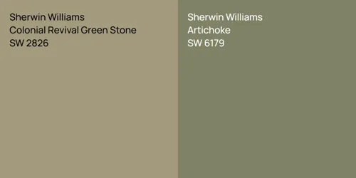 Compare Sherwin Williams Colonial Revival Green Stone