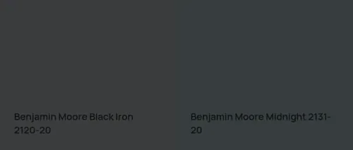 Benjamin Moore Black Iron vs. Benjamin Moore Wrought Iron comparison