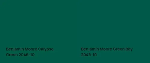 Benjamin Moore Calypso Green vs. Benjamin Moore Essex Green comparison