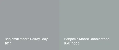 Benjamin Moore Delray Gray vs. Benjamin Moore Platinum Gray comparison