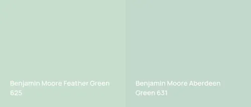 Benjamin Moore Feather Green vs. Benjamin Moore Hollingsworth Green ...