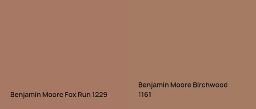 Benjamin Moore Fox Run vs. Benjamin Moore Ten Gallon Hat comparison