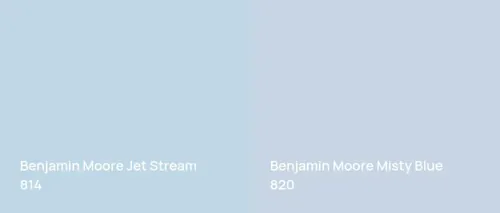 Benjamin Moore Jet Stream vs. Benjamin Moore Soft Sky comparison