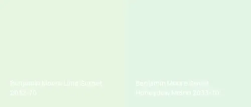 Benjamin Moore Lime Sorbet vs. Benjamin Moore Daiquiri Ice comparison