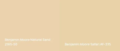 Benjamin Moore Natural Sand vs. Benjamin Moore Agave comparison