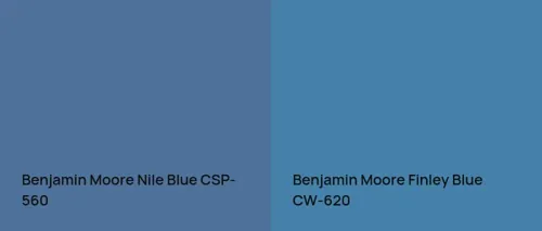 Benjamin Moore Nile Blue vs. Benjamin Moore Topaz comparison
