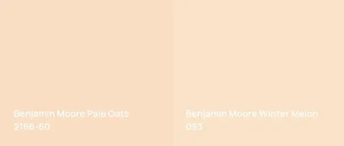 Benjamin Moore Pale Oats vs. Benjamin Moore Albescent comparison