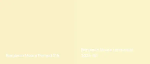 Benjamin Moore Pernod vs. Benjamin Moore Palm Coast Pale comparison