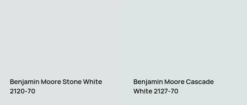 Benjamin Moore Stone White vs. Benjamin Moore White Diamond comparison