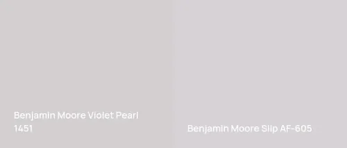 Benjamin Moore Violet Pearl vs. Benjamin Moore Violet Dusk comparison