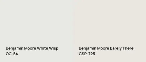 Benjamin Moore White Wisp vs. Benjamin Moore White Dove color comparison