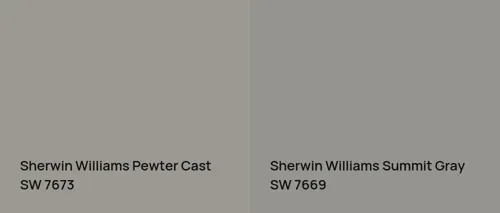 Compare Sherwin Williams Pewter Cast with other colors