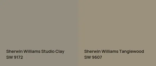Compare Sherwin Williams Studio Clay with other colors