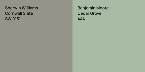 Compare Sherwin Williams Cornwall Slate with other colors