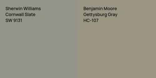 Compare Sherwin Williams Cornwall Slate with other colors