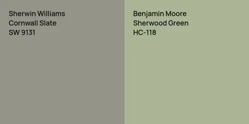Compare Sherwin Williams Cornwall Slate with other colors