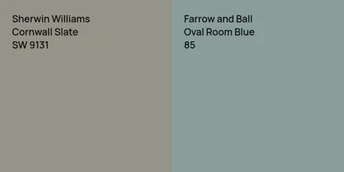 Compare Sherwin Williams Cornwall Slate with other colors