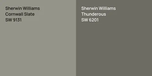 Compare Sherwin Williams Cornwall Slate with other colors