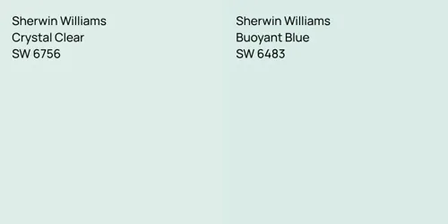Compare Sherwin Williams Crystal Clear with other colors