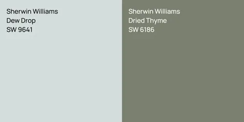Compare Sherwin Williams Dew Drop with other colors