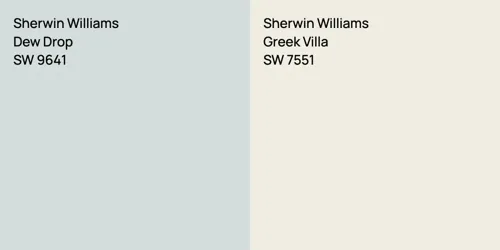 Compare Sherwin Williams Dew Drop with other colors