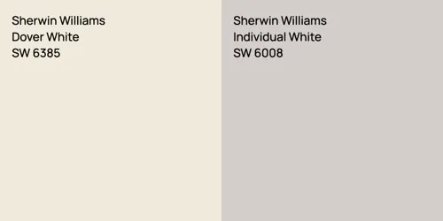 Sherwin Williams Dover White vs. Sherwin Williams White Flour comparison