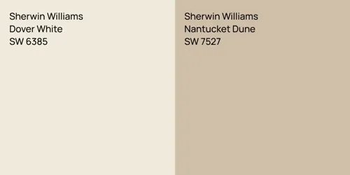 Sherwin Williams Dover White vs. Sherwin Williams White Flour comparison
