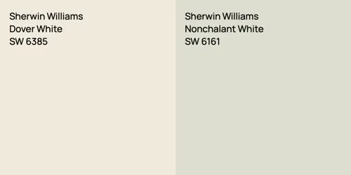 Sherwin Williams Dover White vs. Sherwin Williams White Flour comparison