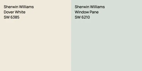 Sherwin Williams Dover White vs. Sherwin Williams White Flour comparison
